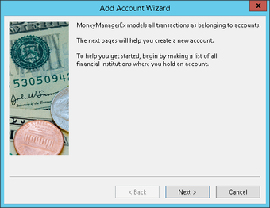 Accounts & Currencies - MoneyManager Ex